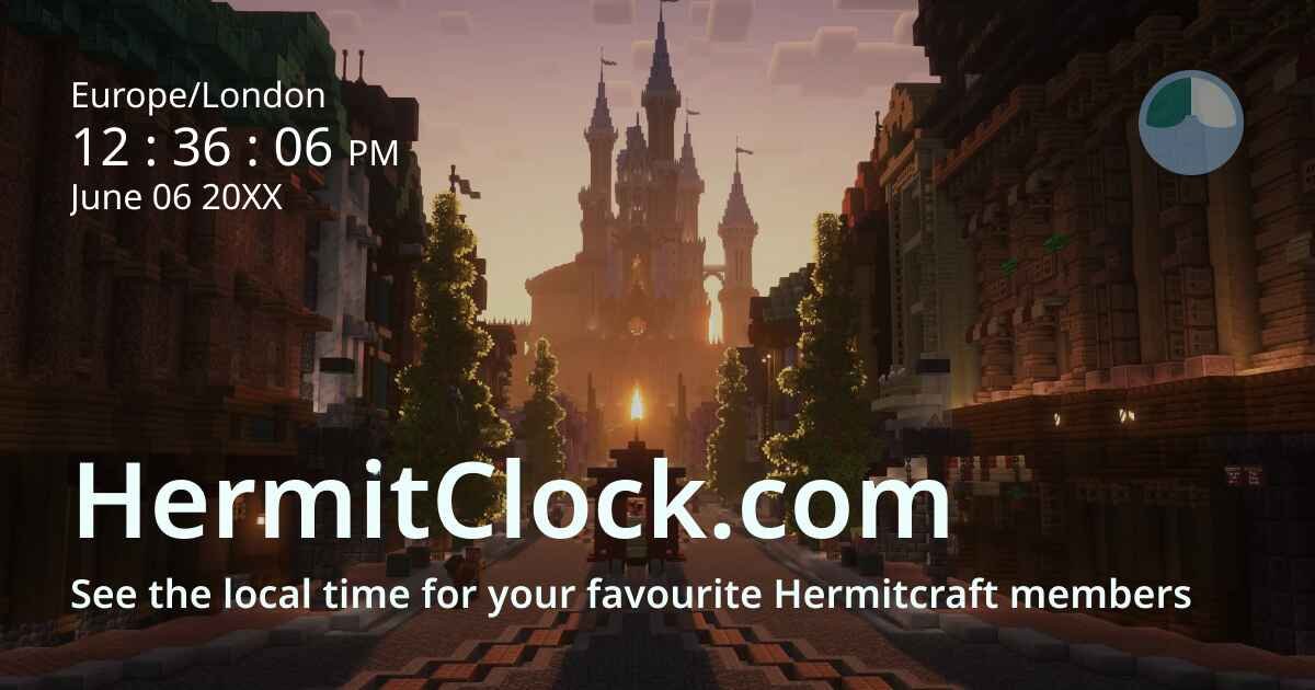 Hermitclock | Hermitcraft Members Local Times - Hermitclock